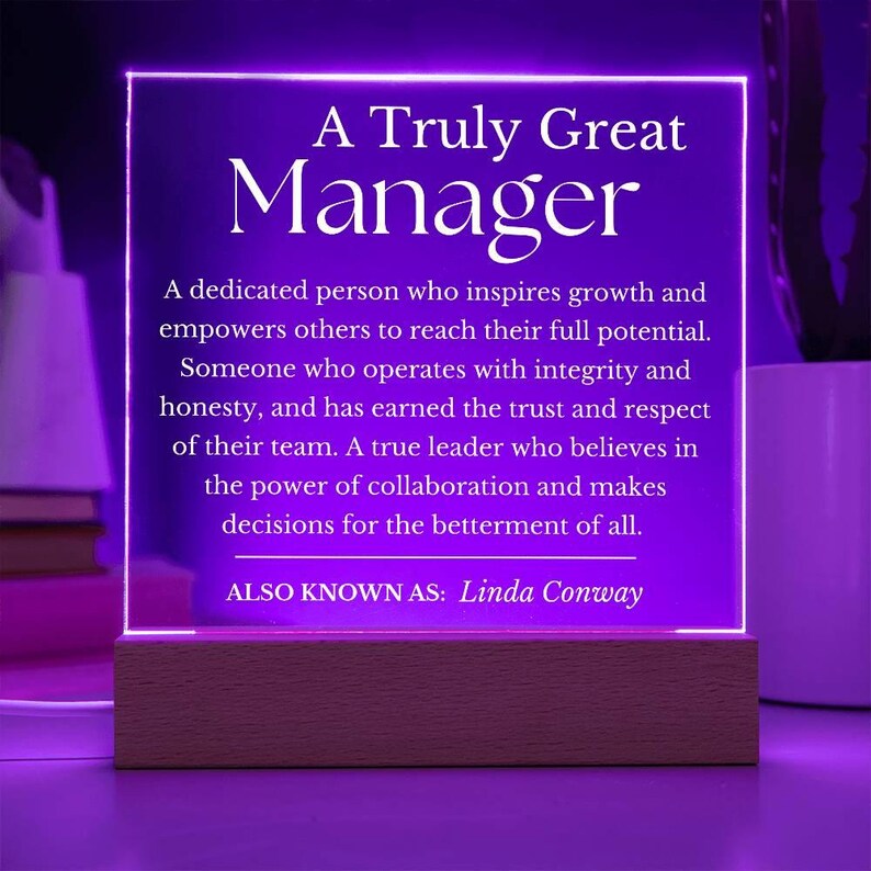 Truly Great Manager Plaque - Custom Gift for Manager Mentor, Gift for ...