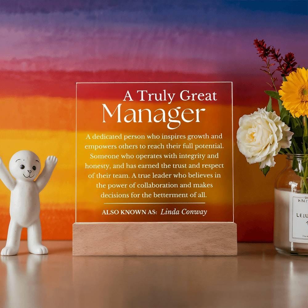 Truly Great Manager Plaque - Custom Gift for Manager Mentor, Gift for ...