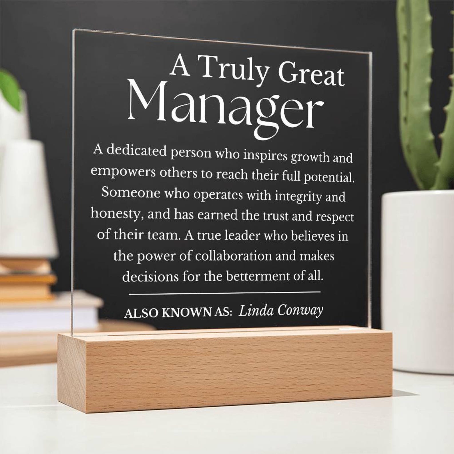 Truly Great Manager Plaque - Custom Gift for Manager Mentor, Gift for ...