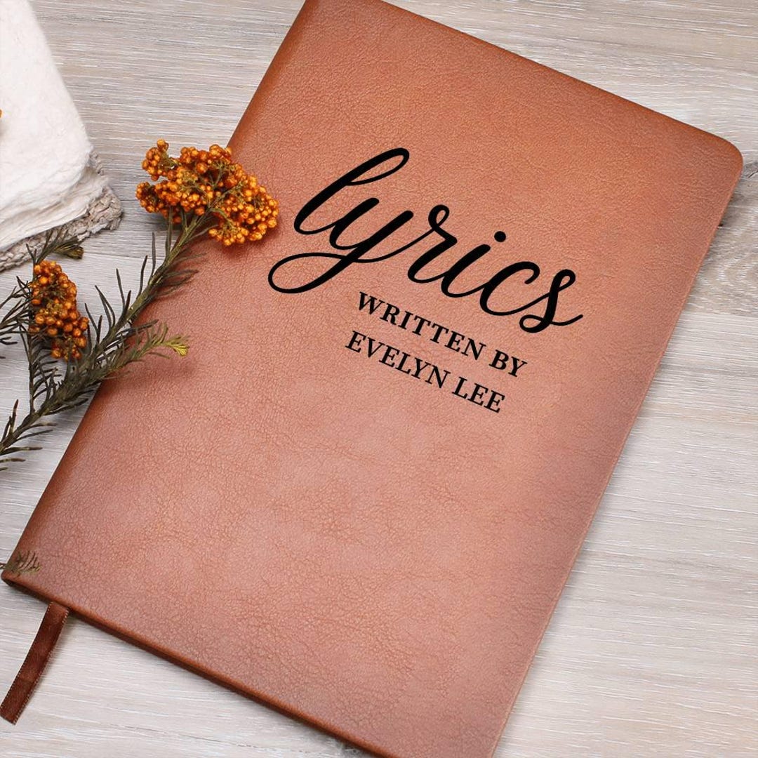 Personalized Lyric Journal - Song Writing Notebook, Music Gift, Song ...