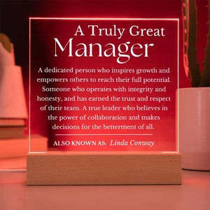 Truly Great Manager Plaque - Custom Gift for Manager Mentor, Gift for ...