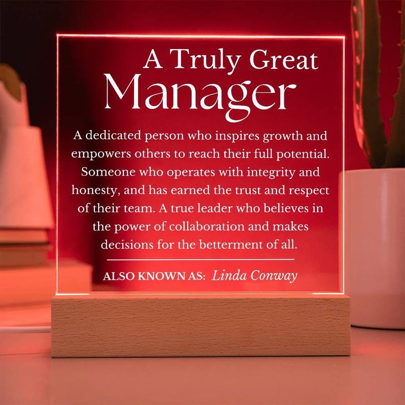 Truly Great Manager Plaque - Custom Gift for Manager Mentor, Gift for ...