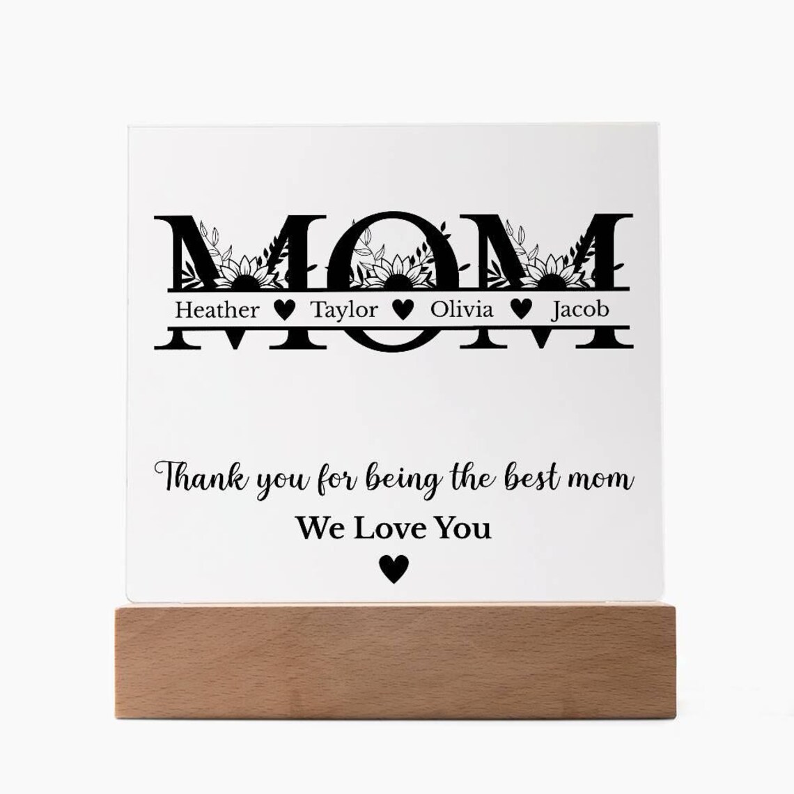 Personalized Mom Sign Night Light Mothers Day Gifts, Personalized Mom ...