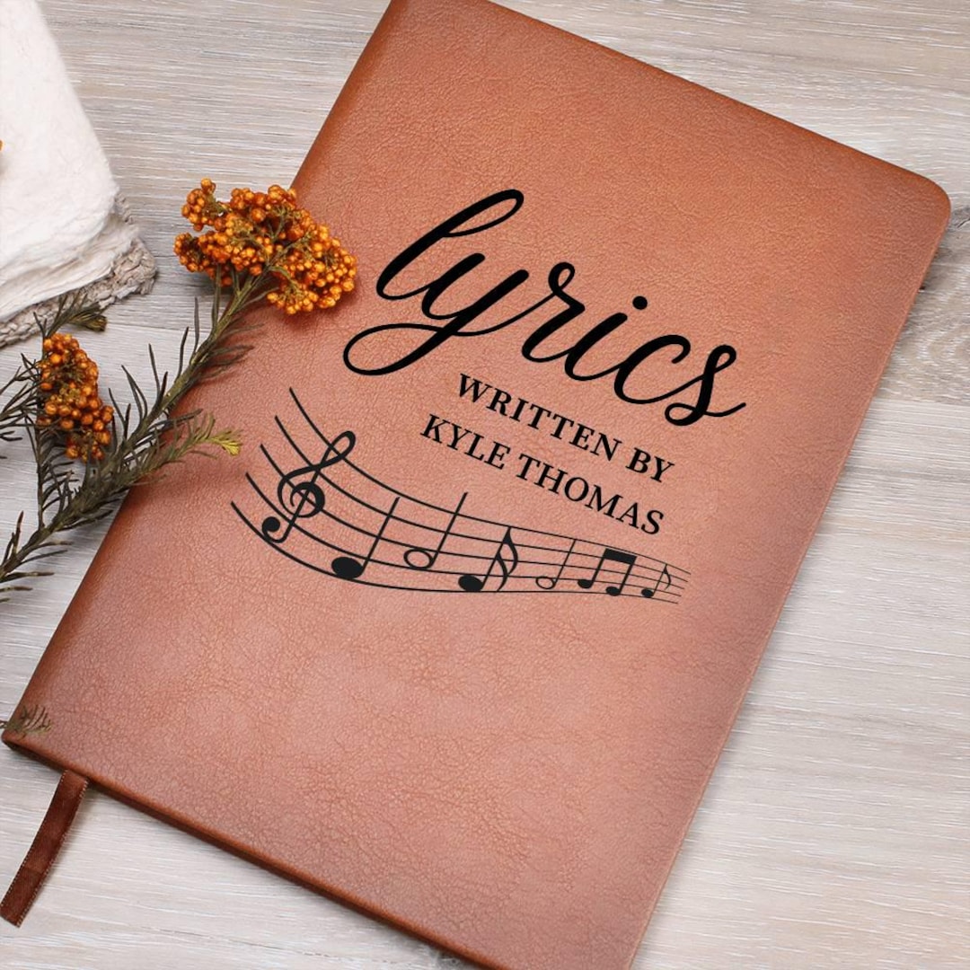 Personalized Lyric Journal - Song Writing Notebook, Music Gift, Song ...