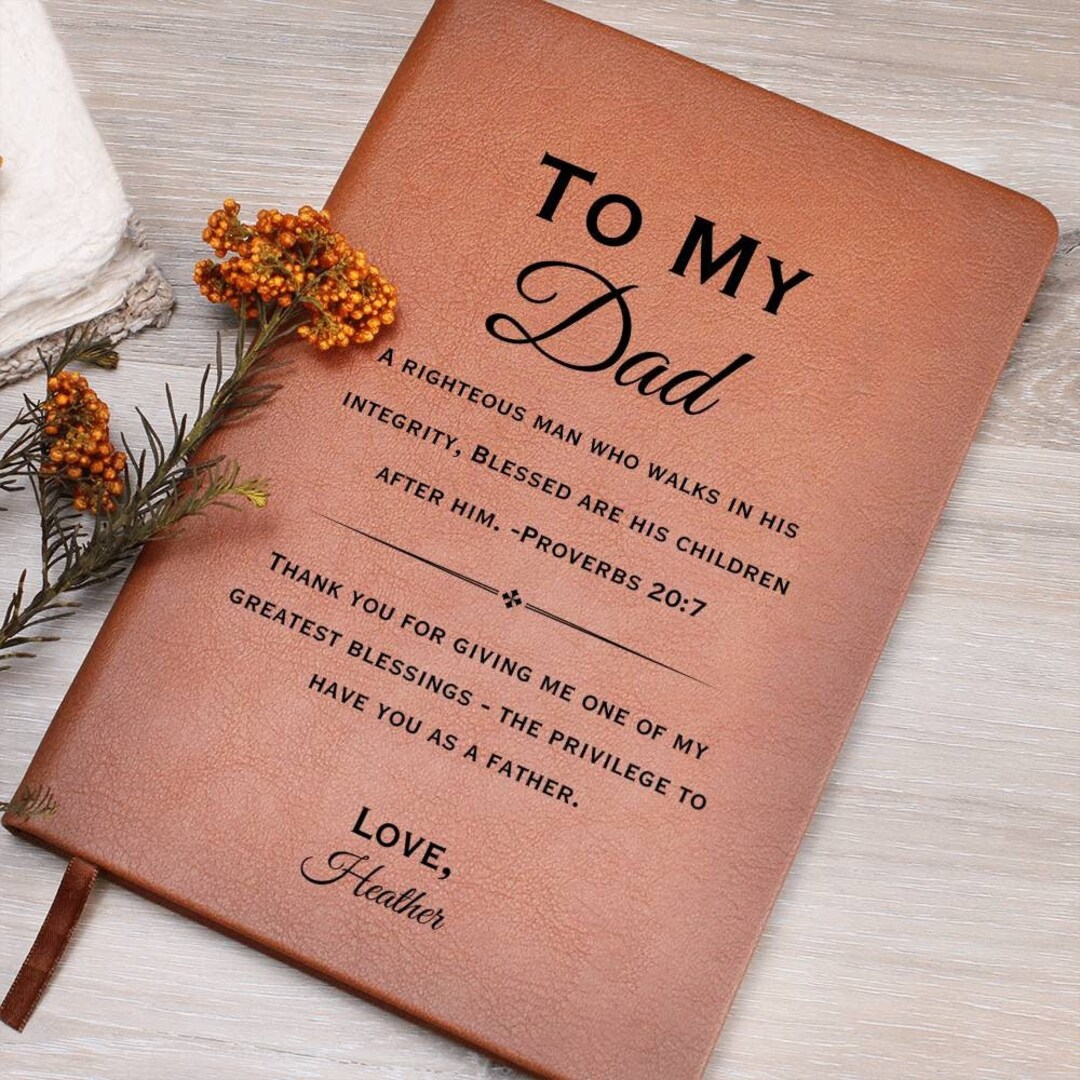 To My Dad Father's Day Journal - Personalized Fathers Day Gift ...