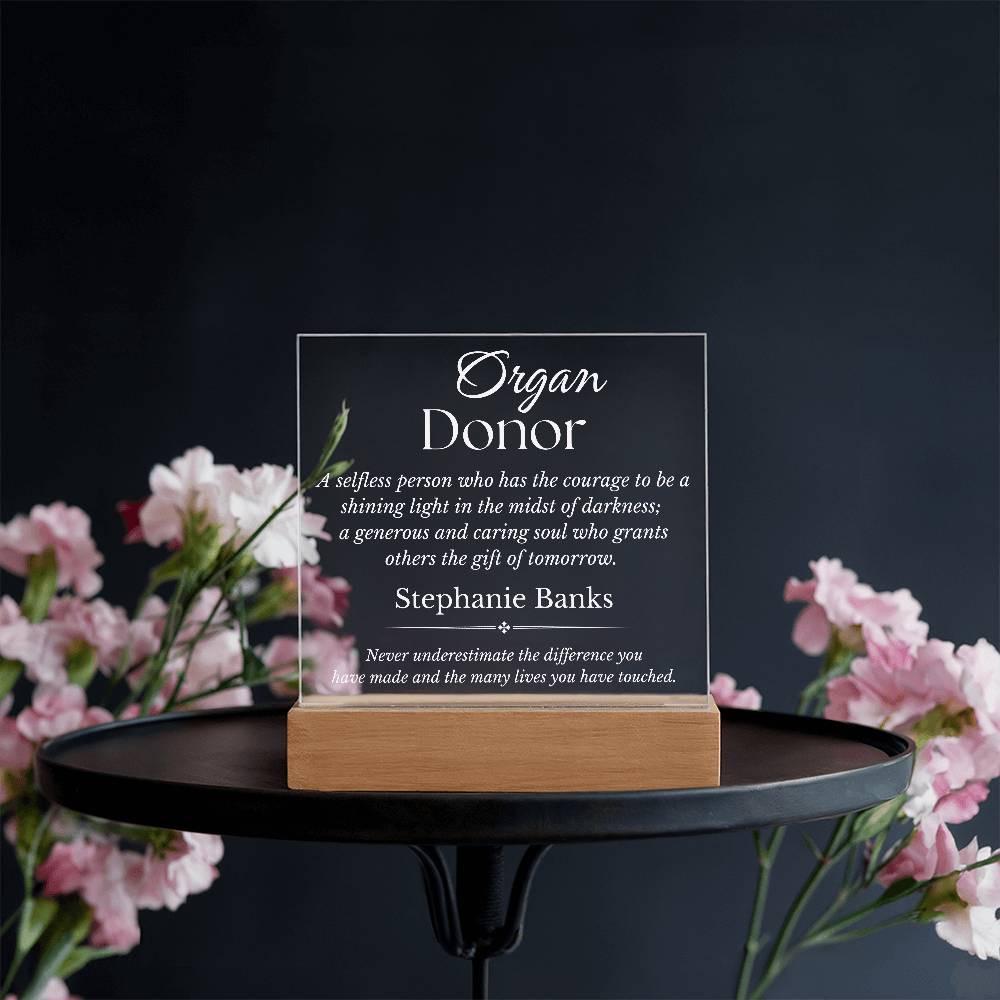 Organ Donor Sign Transplant Gift, Organ Donor Thank You Gift, Kidney ...