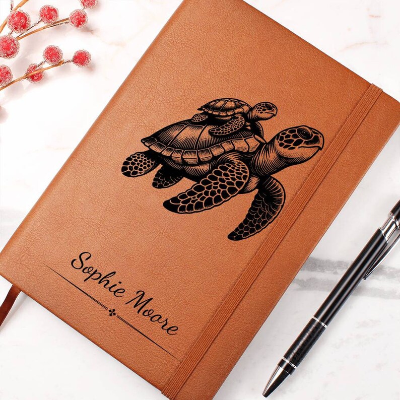 Personalized Sea Turtle Journal - Sea Turtle Gift, Beach Lover, Sea ...