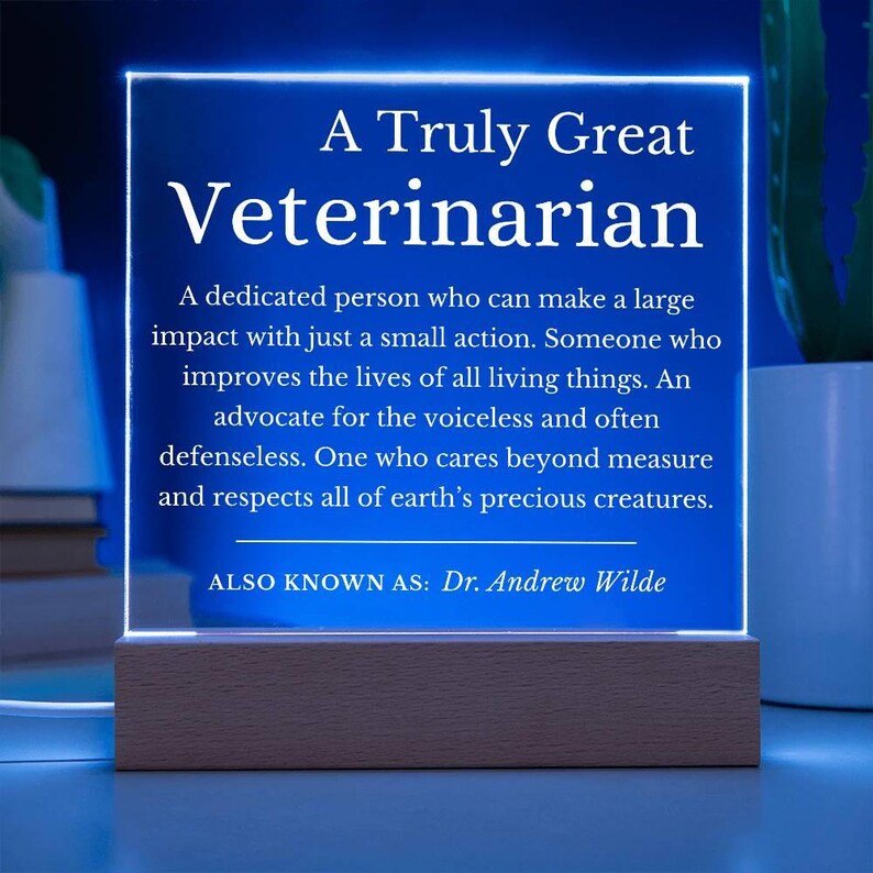 Truly Great Veterinarian Sign, Personalized Veterinarian Gift ...