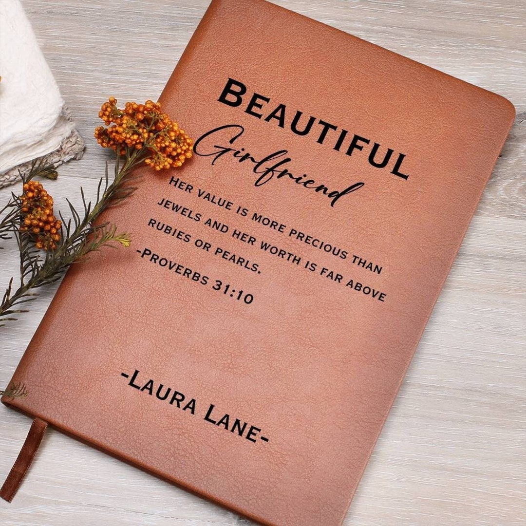 Beautiful Girlfriend Journal With Scripture - Anniversary Gift for ...