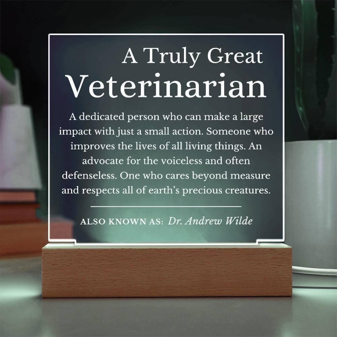 Truly Great Veterinarian Sign, Personalized Veterinarian Gift ...