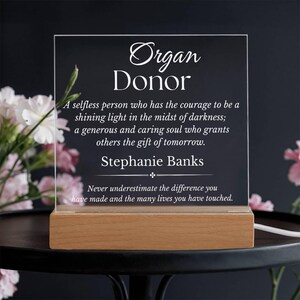 Organ Donor Sign Transplant Gift, Organ Donor Thank You Gift, Kidney ...