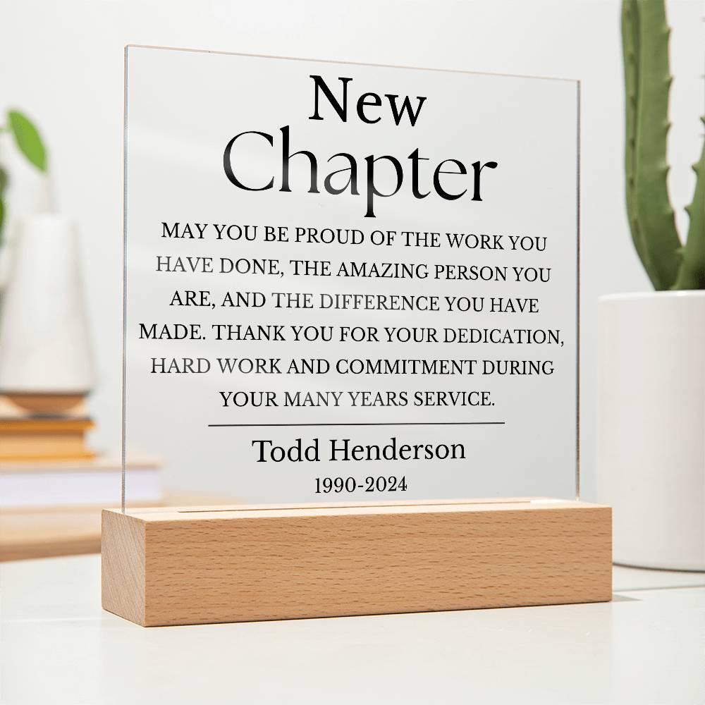 New Chapter Sign - Retirement Gift, Retirement of Coworker, Retirement ...