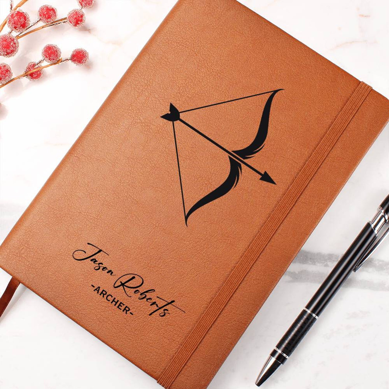 Personalized Bow and Arrow Journal - Archery Gifts, Gift for Archer ...