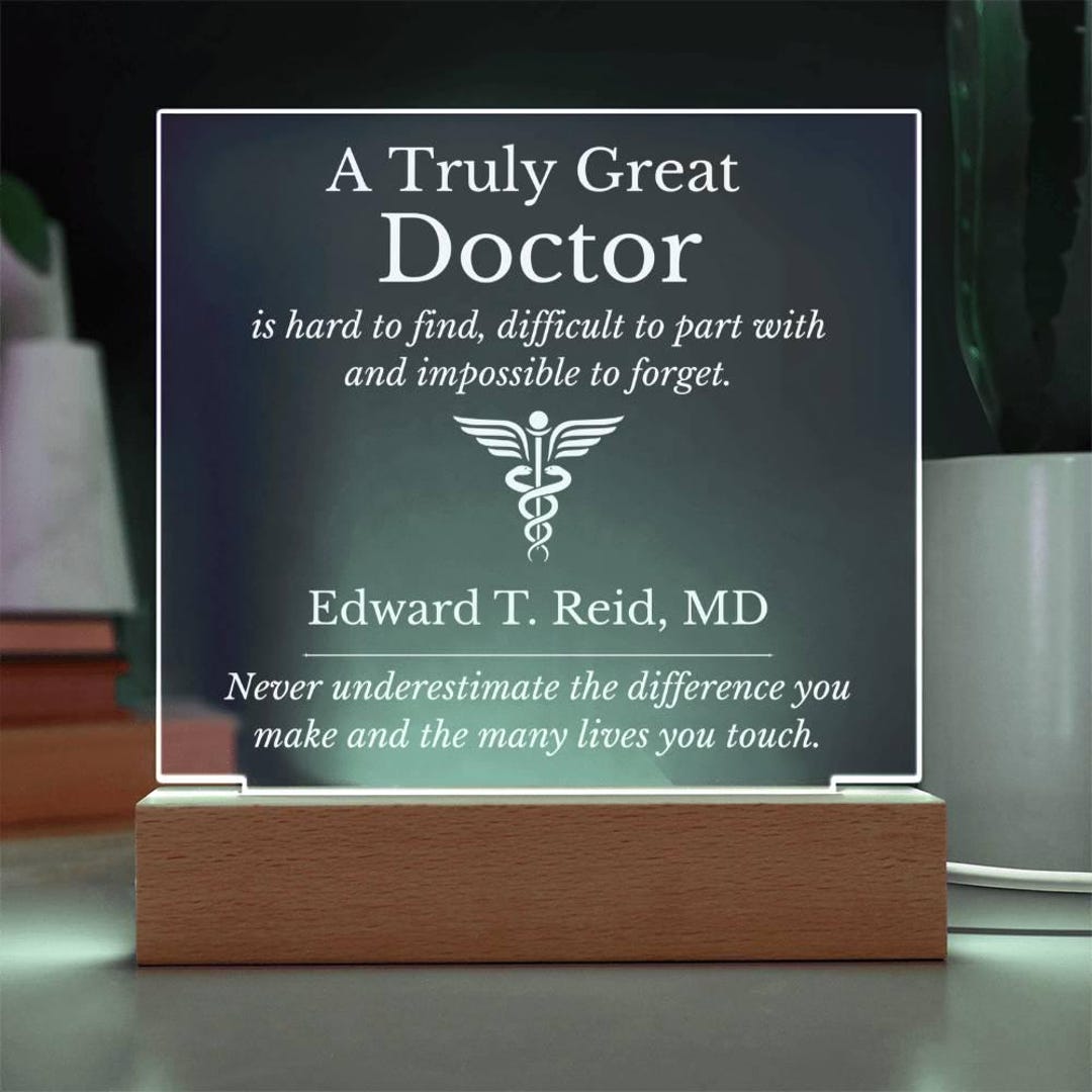 Personalized Custom Acrylic Doctor Sign, Doctor Gift, Appreciation Gift ...