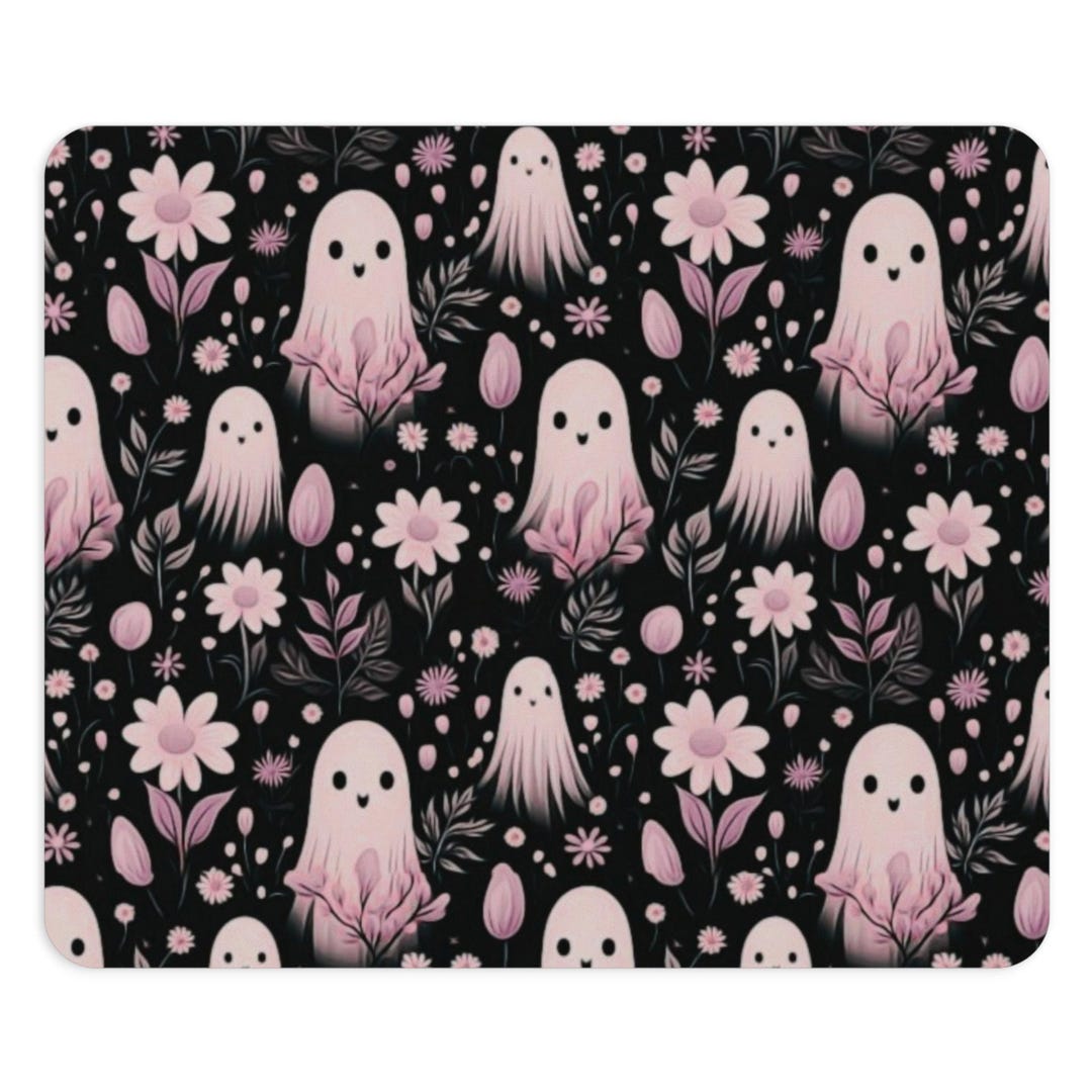 Spooky Ghost Mouse Pad, Cute Halloween Mouse Pad, Office Gift, Mouse ...