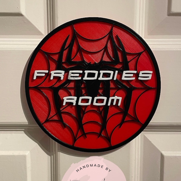 Spiderman Bedroom Name Sign - Etsy
