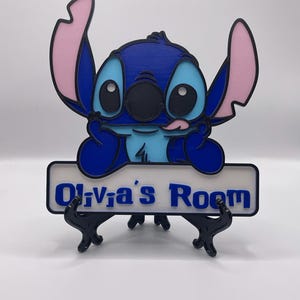 Personalised Lilo & Stitch Inspired 'stitch' 3D Printed Door Sign ...