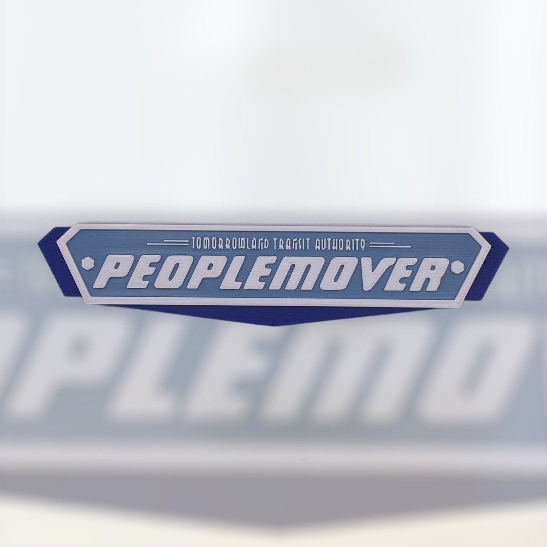 Disneyland People Mover Ride Inspired 3D Printed Sign Plaque - Etsy