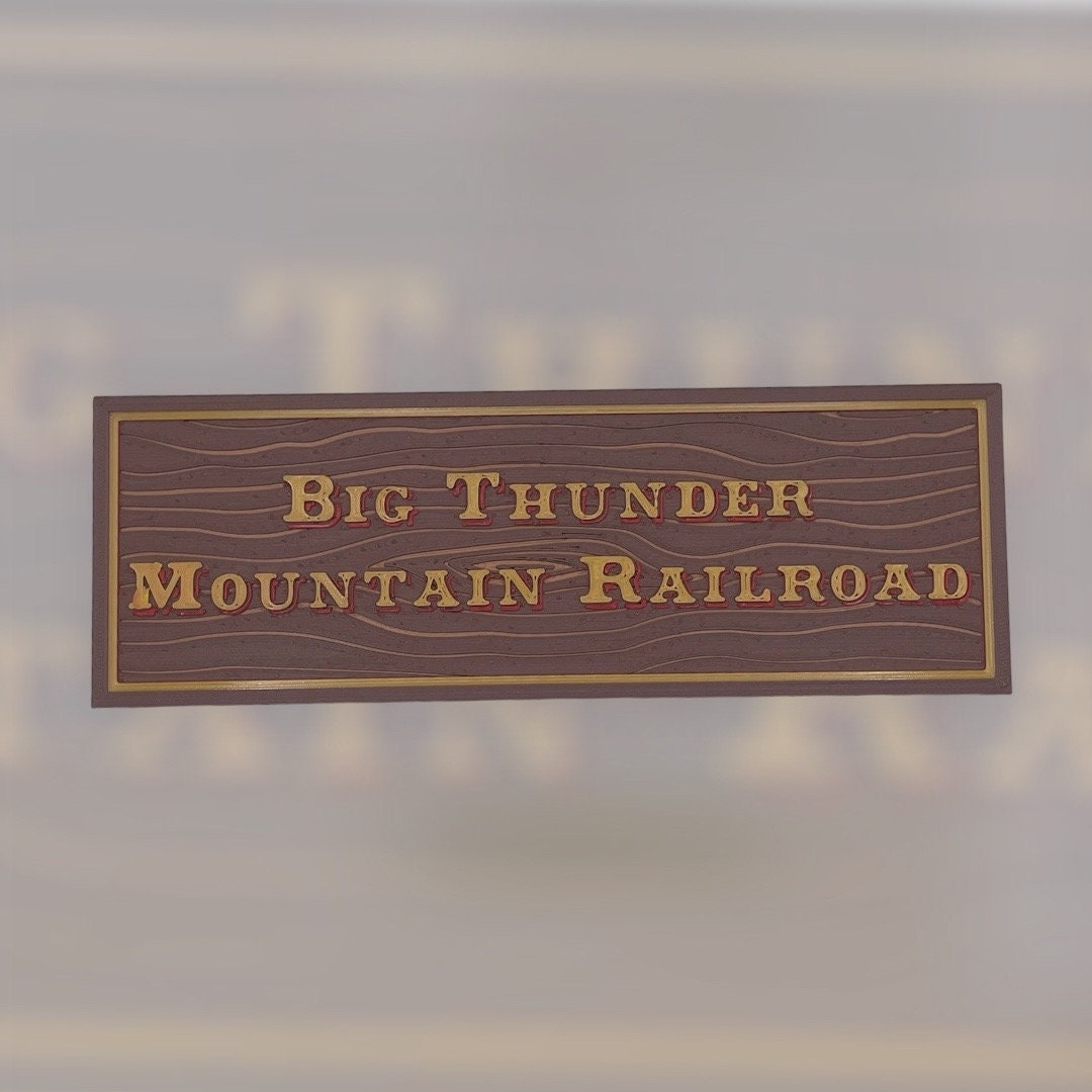 Big Thunder Mountain Ride Inspired 3D Printed Sign Plaque - Etsy