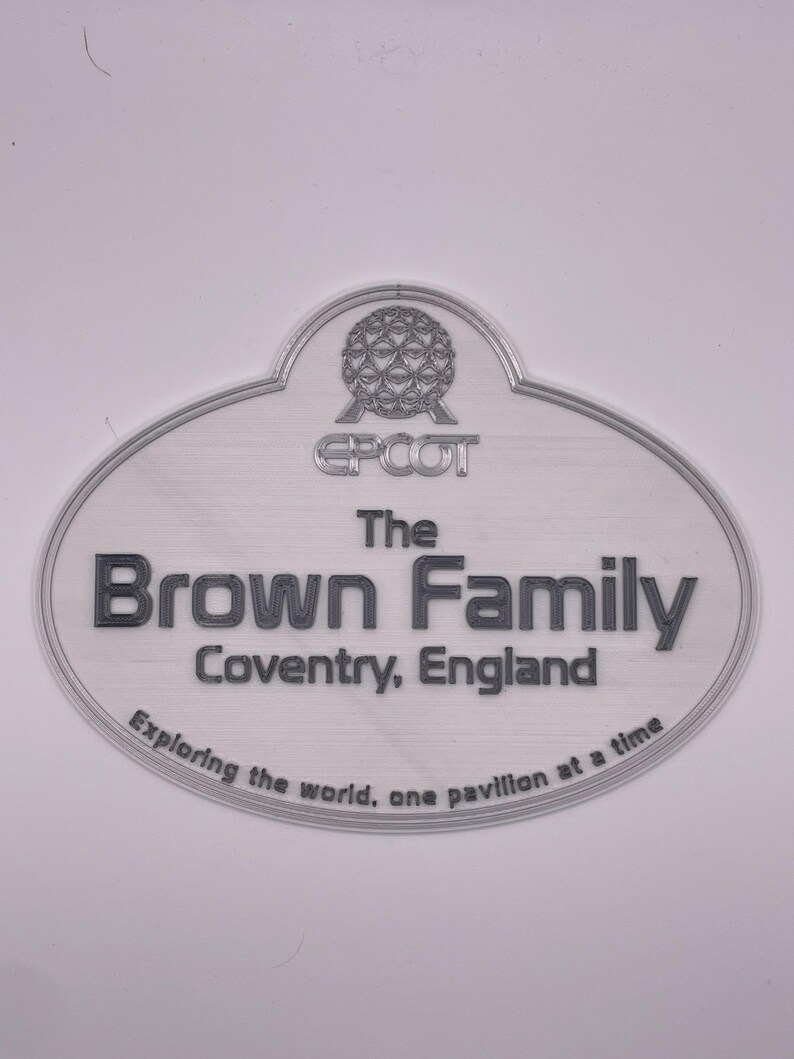 Personalised 3D Printed Disney World Epcot Inspired Stroller Sign ...