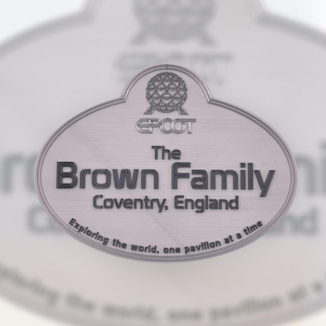 Personalised 3D Printed Disney World Epcot Inspired Stroller Sign ...