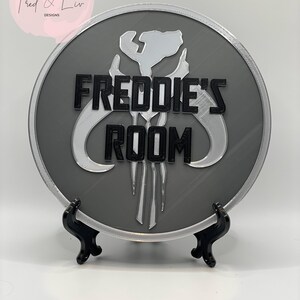 Star Wars Mandalorian Inspired Personalised 3D Printed Door Sign - Etsy