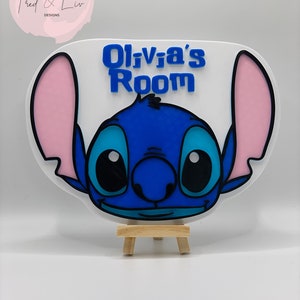 Personalised Lilo & Stitch Inspired 3D Printed Door Sign | Disney Décor ...
