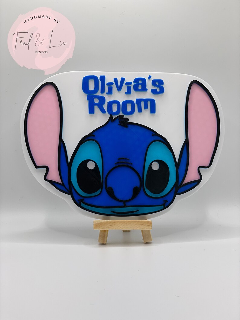 Personalised Lilo & Stitch Inspired 3D Printed Door Sign - Etsy