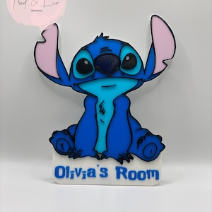 Personalised Lilo & Stitch Inspired 'stitch' 3D Printed Door Sign ...