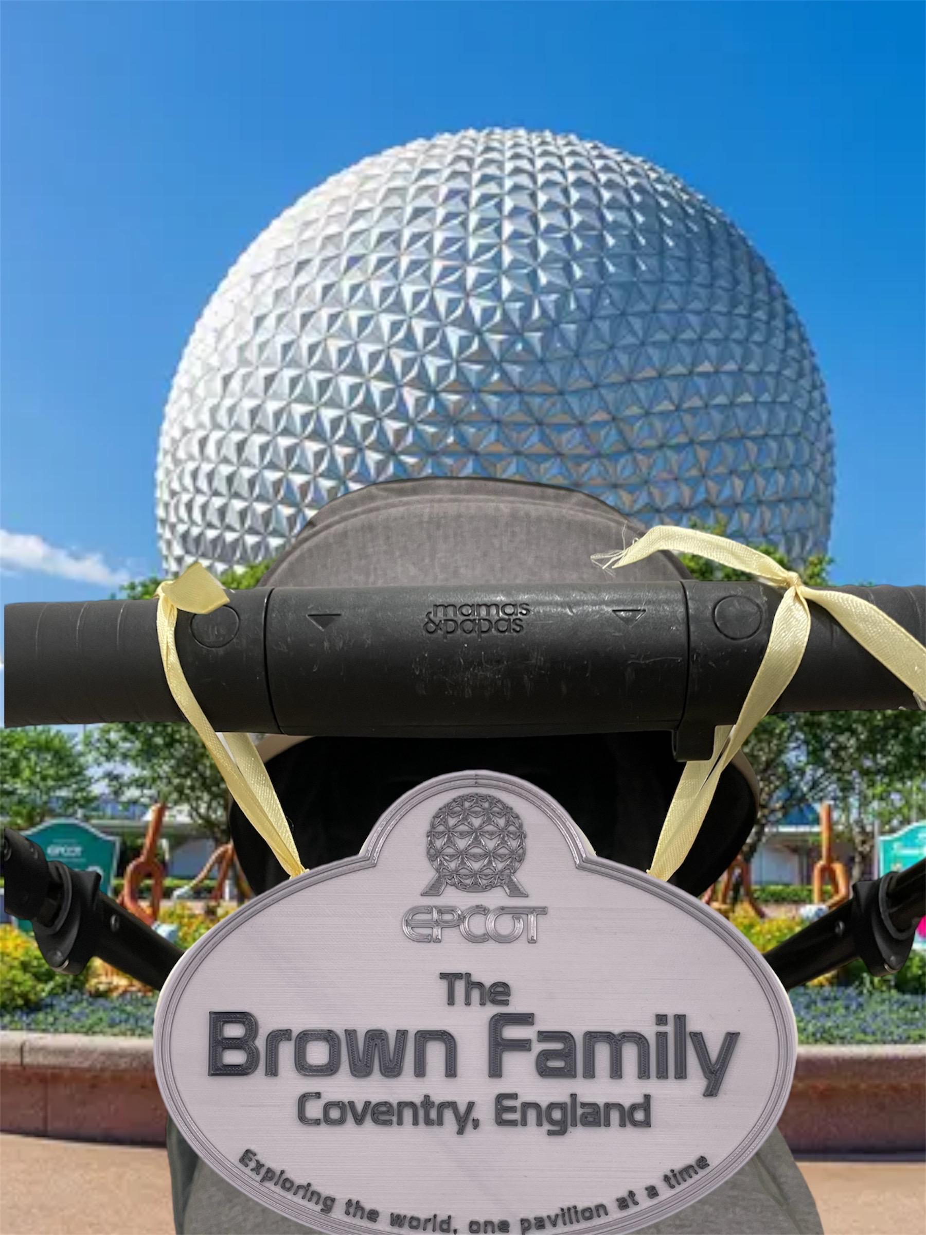 Personalised 3D Printed Disney World Epcot Inspired Stroller Sign ...
