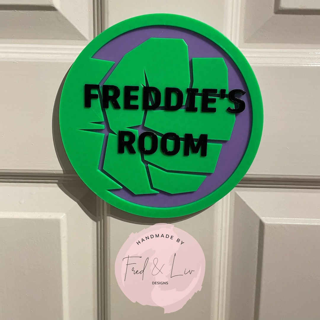 Marvel Hulk Inspired Personalised 3D Printed Door Sign - Etsy