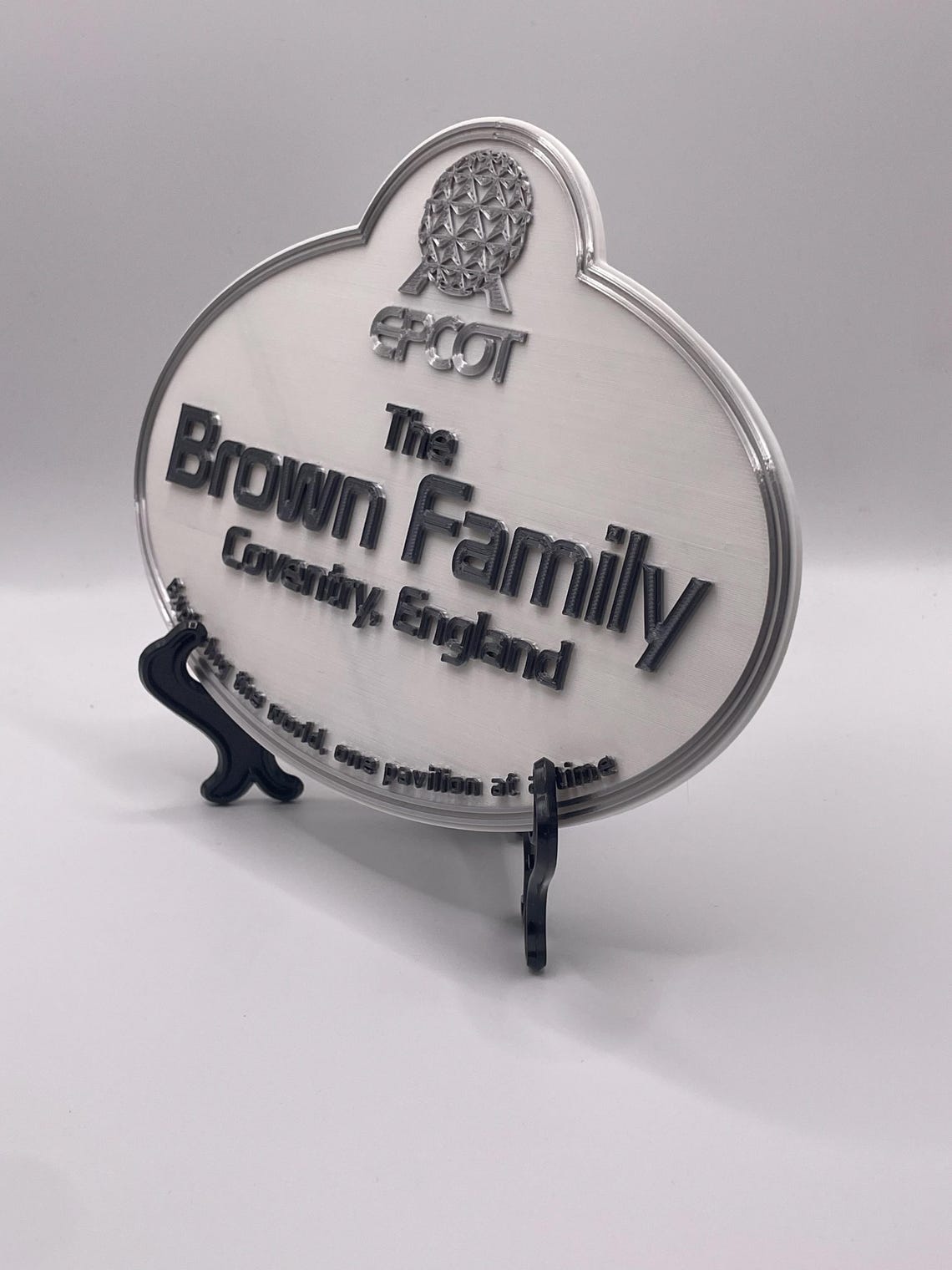 Personalised 3D Printed Disney World Epcot Inspired Stroller Sign ...