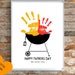 Father's Day Grill Handprint Keepsake | Gift for Dad Father Grandpa ...
