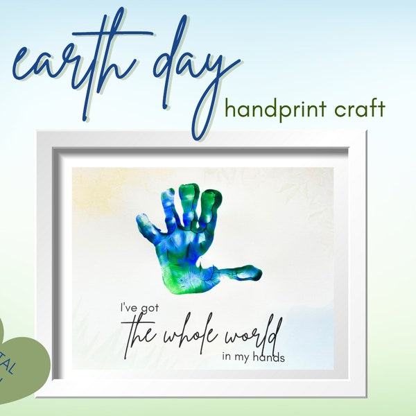 April Handprint Art - Etsy