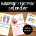 2026 12 Month Handprint Calendar, DIY Kid Toddler Baby Craft, Calendar ...
