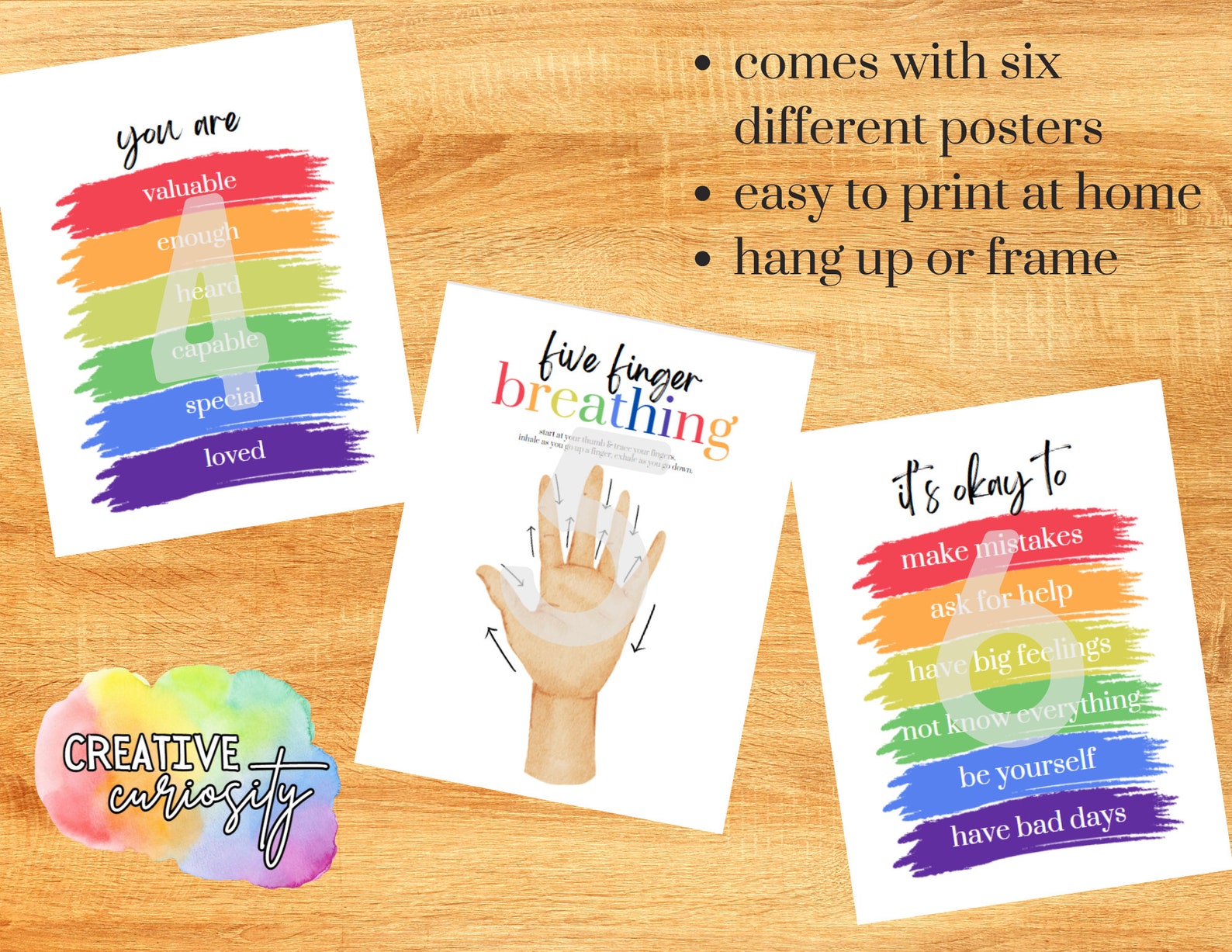 Calm Corner Posters | 6 Digital Files AND Directions for How to Create ...