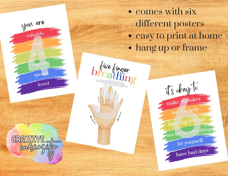 Calm Corner Posters | 6 Digital Files AND Directions for How to Create ...