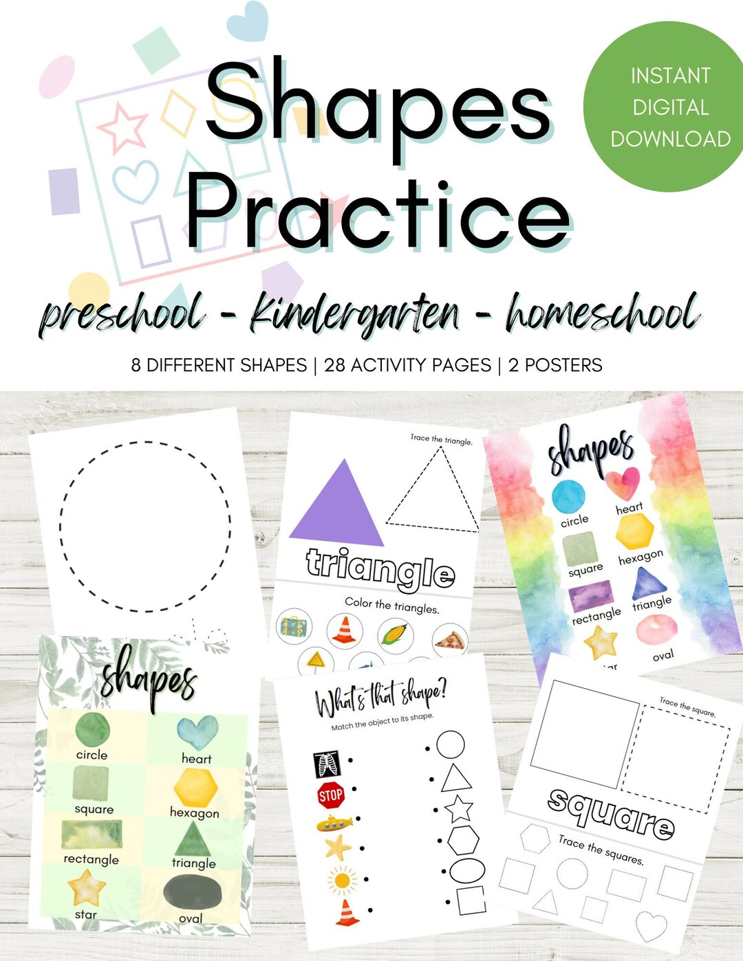 Shape Activities and Posters | Toddler Preschool Kindergarten ...