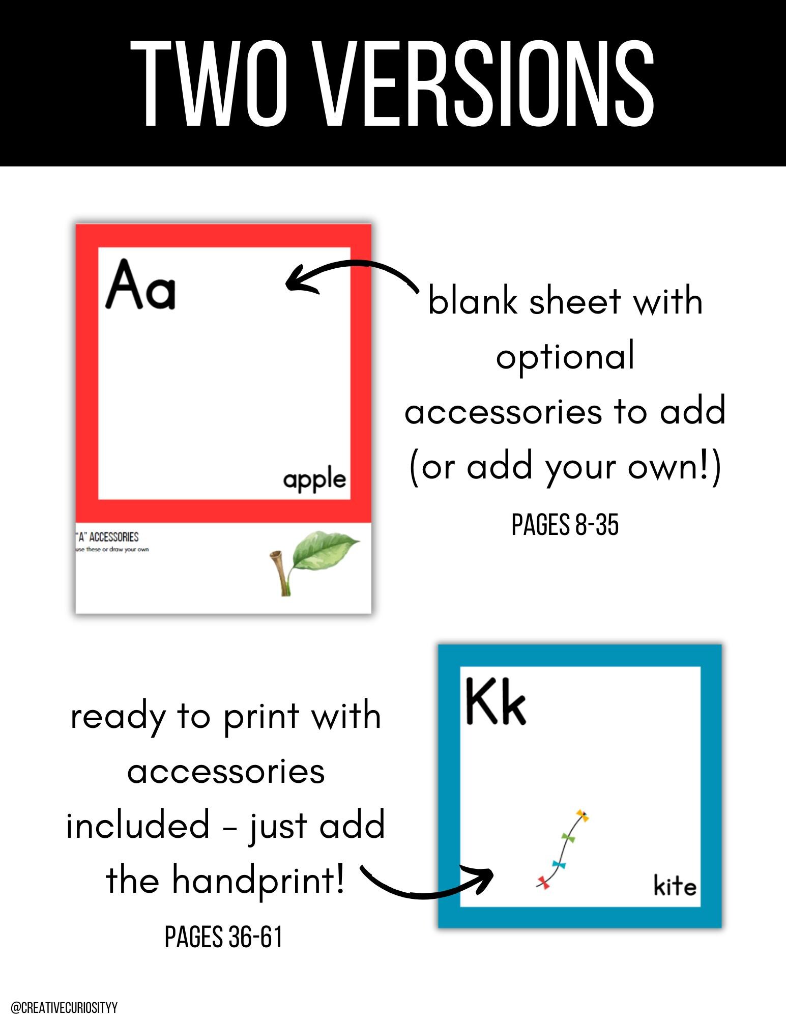 A-Z ABC Alphabet Handprint Craft Book | Handprint Art | Educational ...