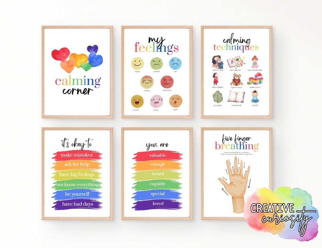 Calm Corner Posters | 6 Digital Files AND Directions for How to Create ...
