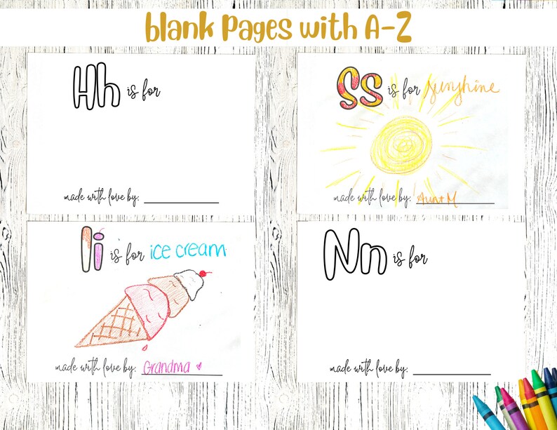 EDITABLE My First ABC Book Printable Keepsake for Babies and - Etsy