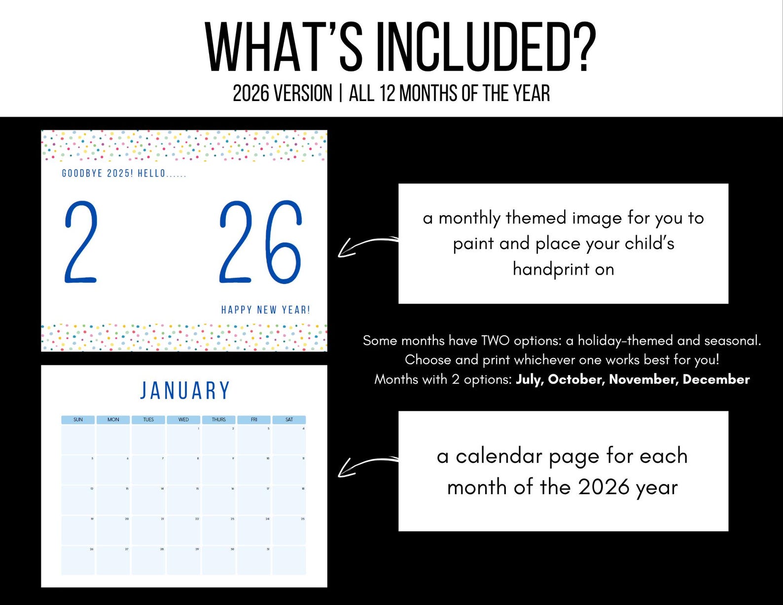 2026 Handprint Calendar | DIY Gift for Parents, Grandparents ...