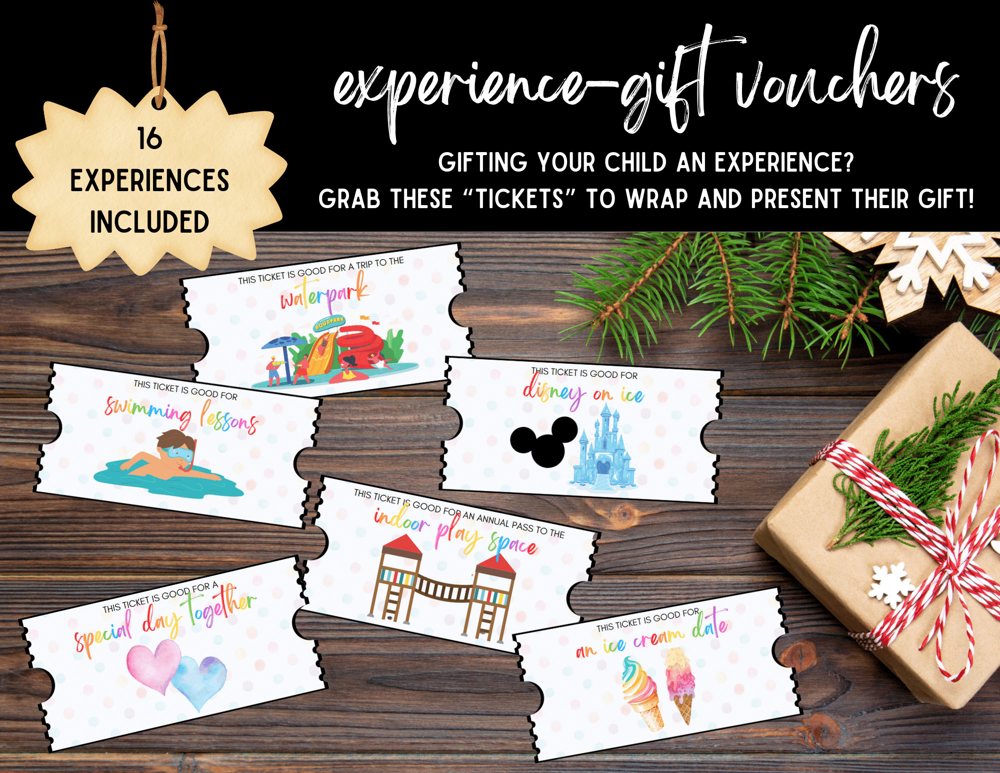 Experience Coupon Voucher Ticket | Experience Gifts for Kids | Digital ...