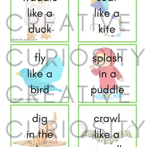 Spring Movement Game | Gross Motor Skills Activity Indoor Outdoor ...