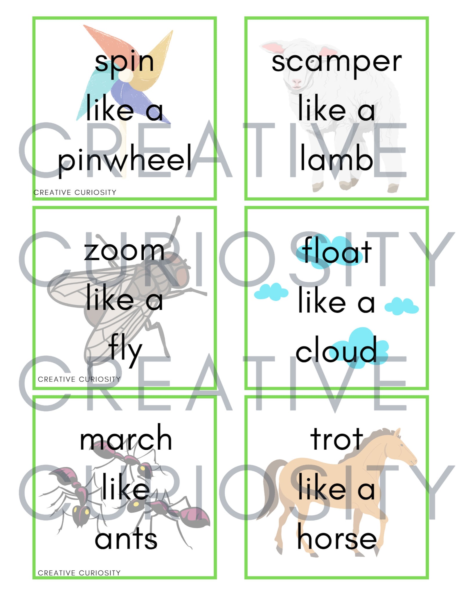 Spring Movement Game | Gross Motor Skills Activity Indoor Outdoor ...