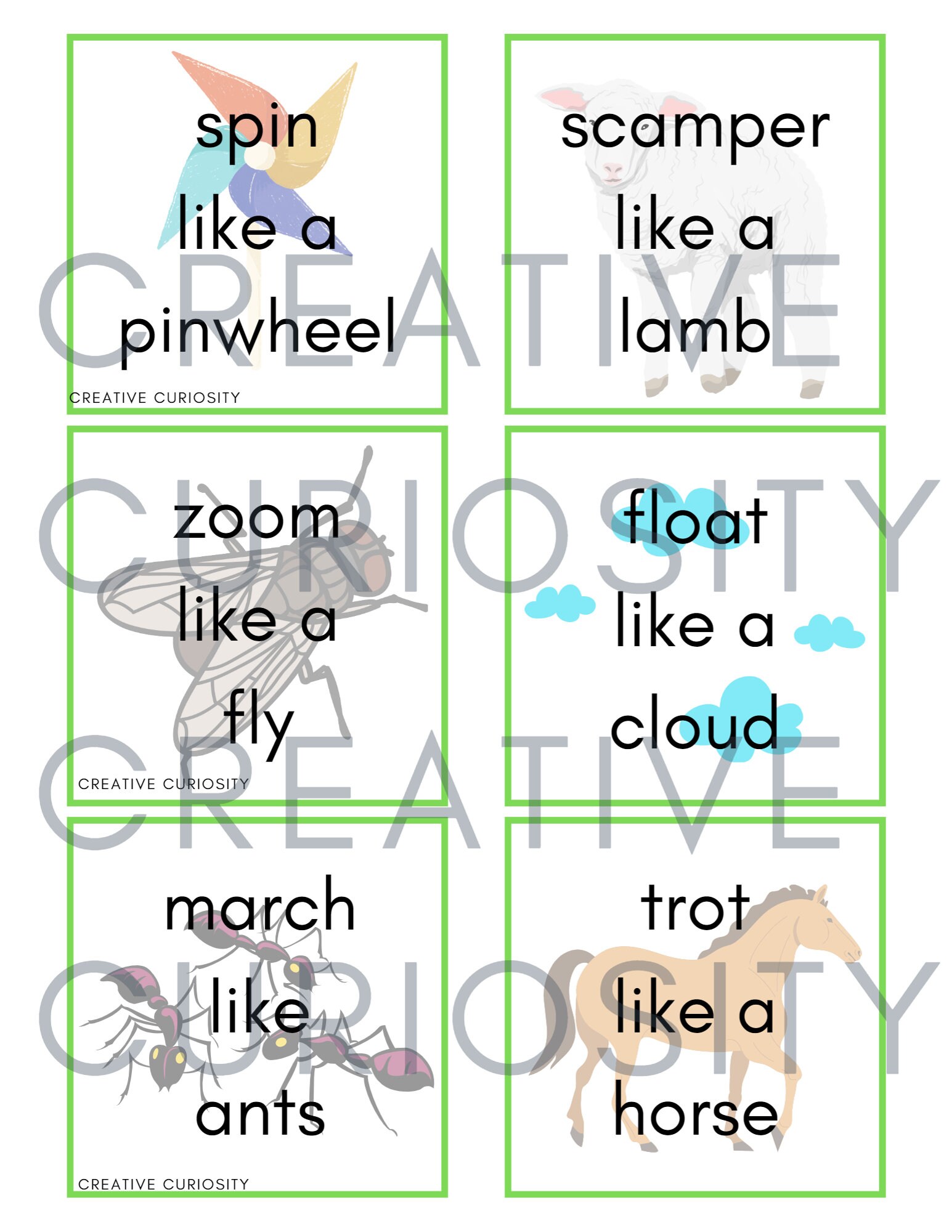 Spring Movement Game | Gross Motor Skills Activity Indoor Outdoor ...