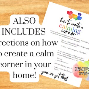 Calm Corner Posters | 6 Digital Files AND Directions for How to Create ...
