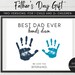 Best Dad Ever Handprint Keepsake Gift for Dad Father Grandpa Stepdad ...
