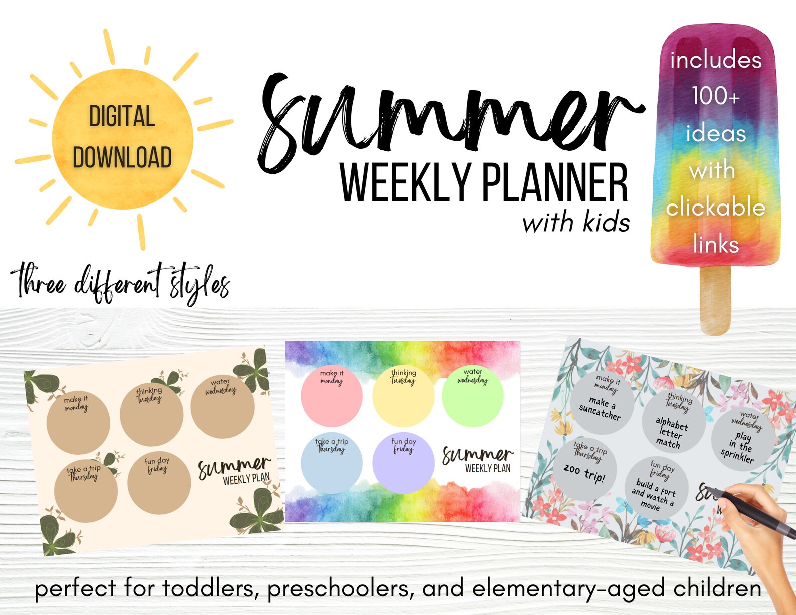 Summer Planner With Kids | Weekly Summer Activities and Crafts ...