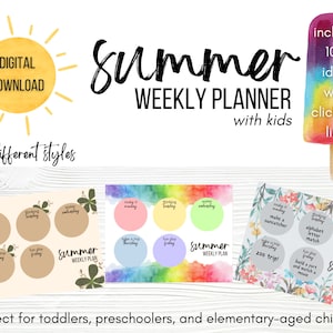 Summer Planner With Kids | Weekly Summer Activities and Crafts ...